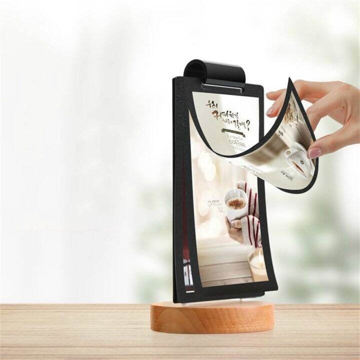 205X145mm Acrylic Table Display Stand Restaurant Menu Paper Poster ...