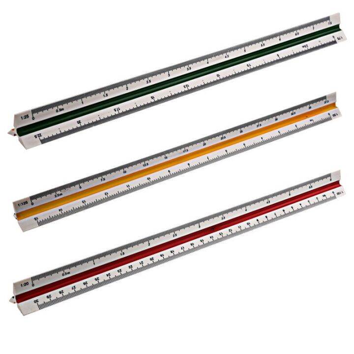 Plastic Triangular Scale Ruler 3 Sides for Architecture Drafting ...
