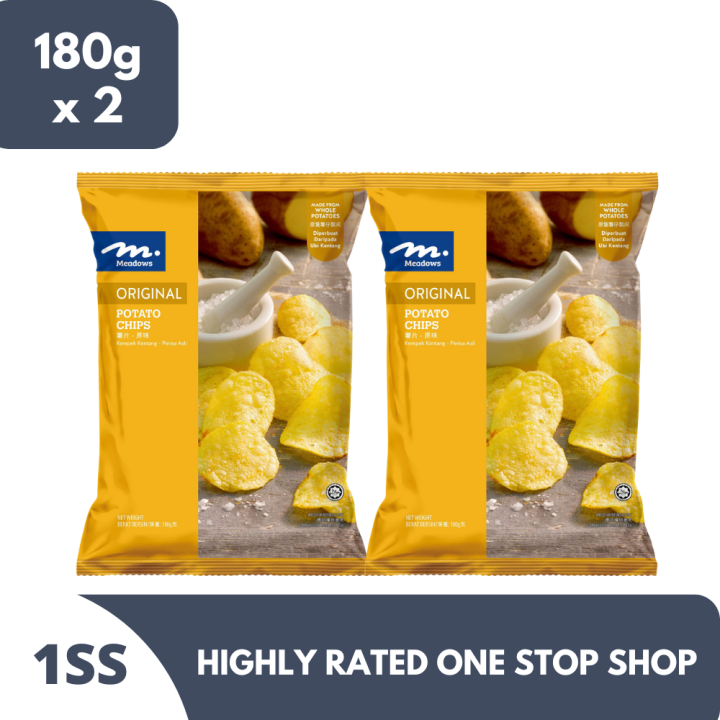 Meadows Potato Chips Original 180g x 2 | Lazada PH