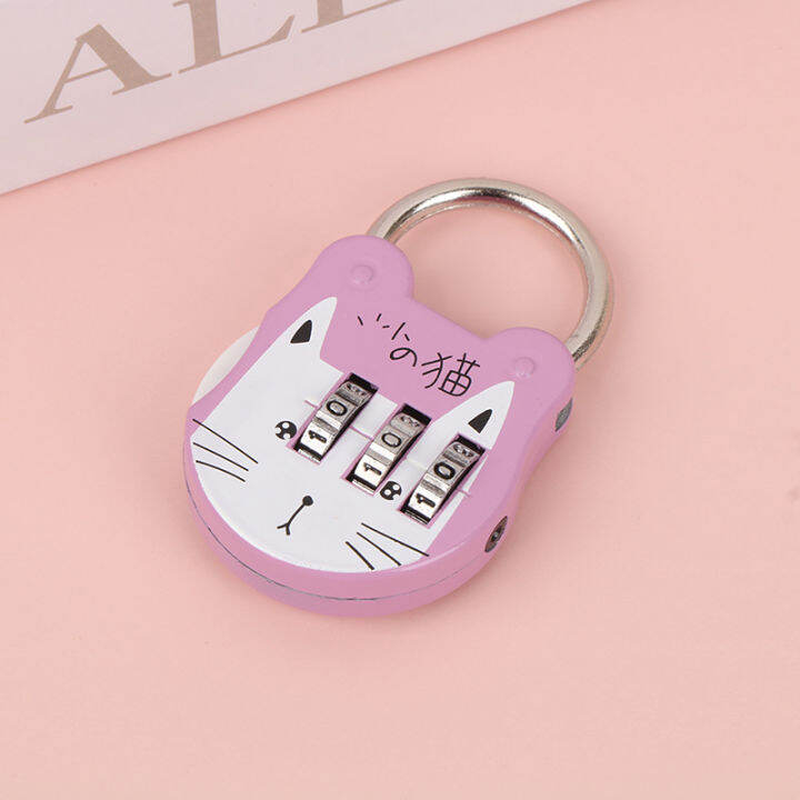 Blowing Code Number Lock Anti-theft High Strength Accurate Cute Cat ...