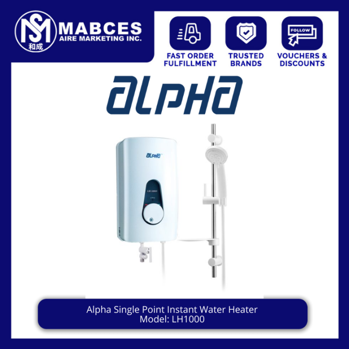 Alpha Single Point Instant Water Heater LH1000 | Lazada PH