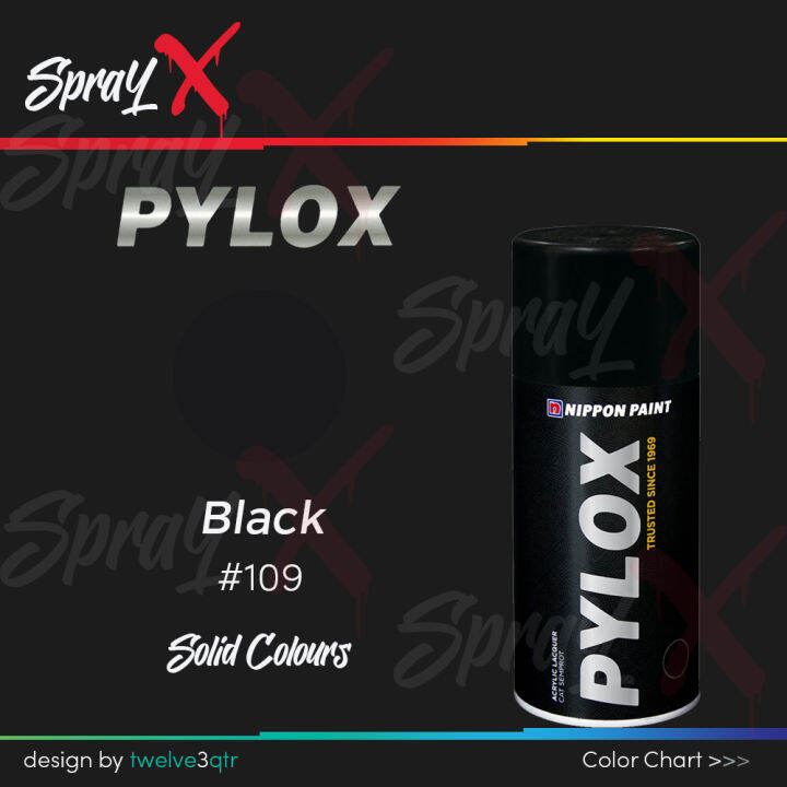 PYLOX SOLID BLACK 109 300ML / HITAM STANDAR - PILOX | Lazada Indonesia
