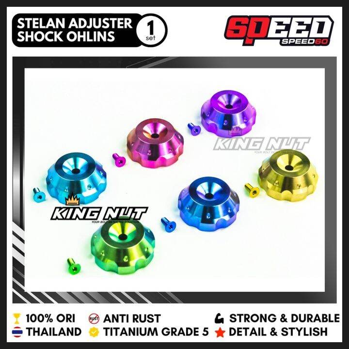 Titanium Preload Stelan Adjuster Shock Ohlins King Nut Grade 5 | Lazada ...