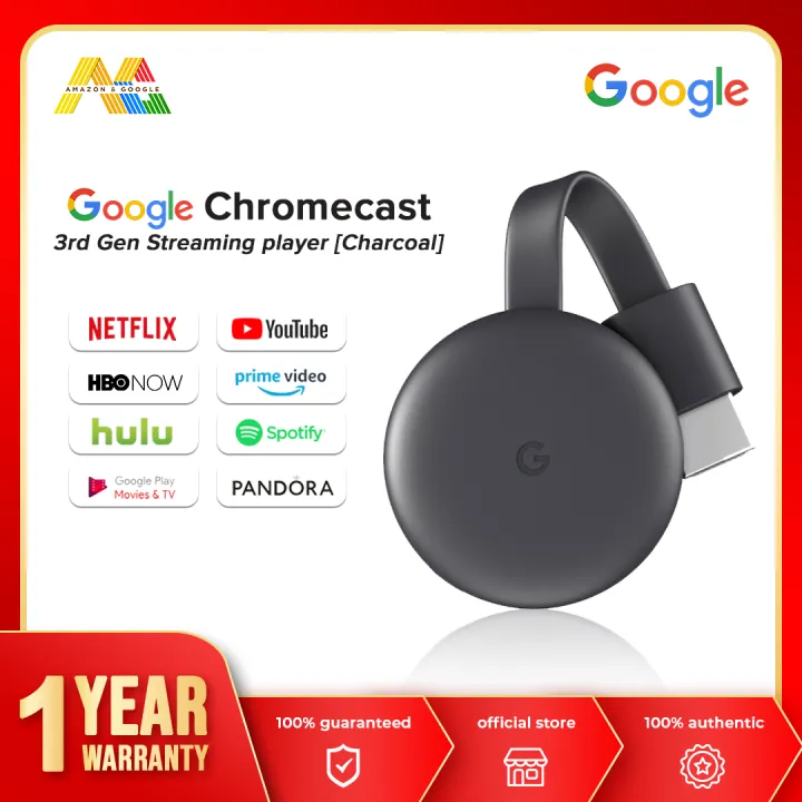 Google Chromecast 3rd Gen Streaming player [Charcoal] | Lazada PH
