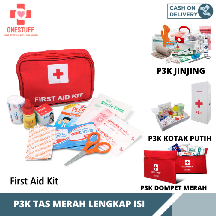 Kotak P3K Tas Merah Lengkap Isi Perlengkapan Pertolongan Pertama ...