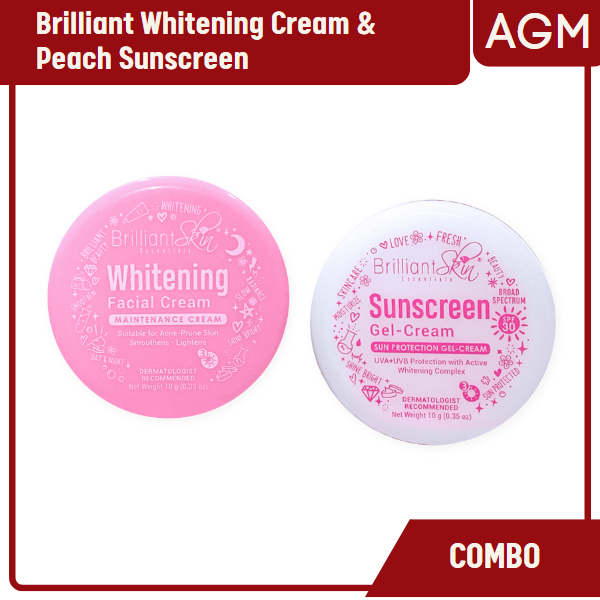 COMBO Brilliant Whitening Cream and Peach Sunscreen SPF30 | Lazada PH