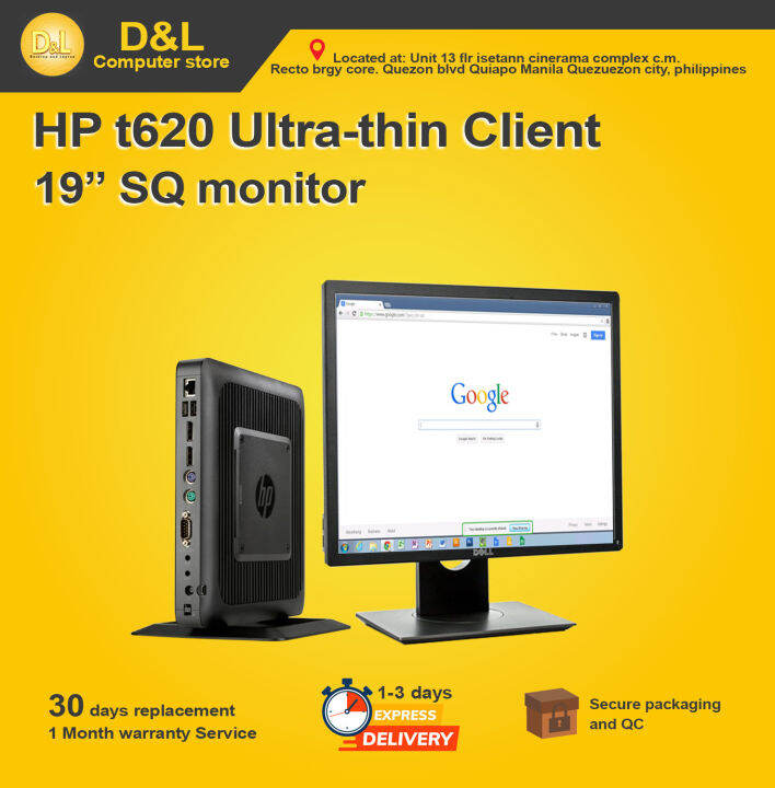 HP Thin Client T620 with Monitor desktop package | spacer saver ...