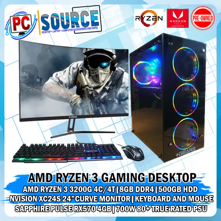 AMD RYZEN 3 GAMING DESKTOP | AMD RYZEN 3 3200G 4C/4T W/ Radeon Vega 8 ...
