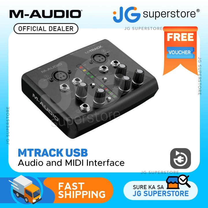 M-Audio MTRACK USB Plug and Play Two Channel USB Midi Audio Interface ...