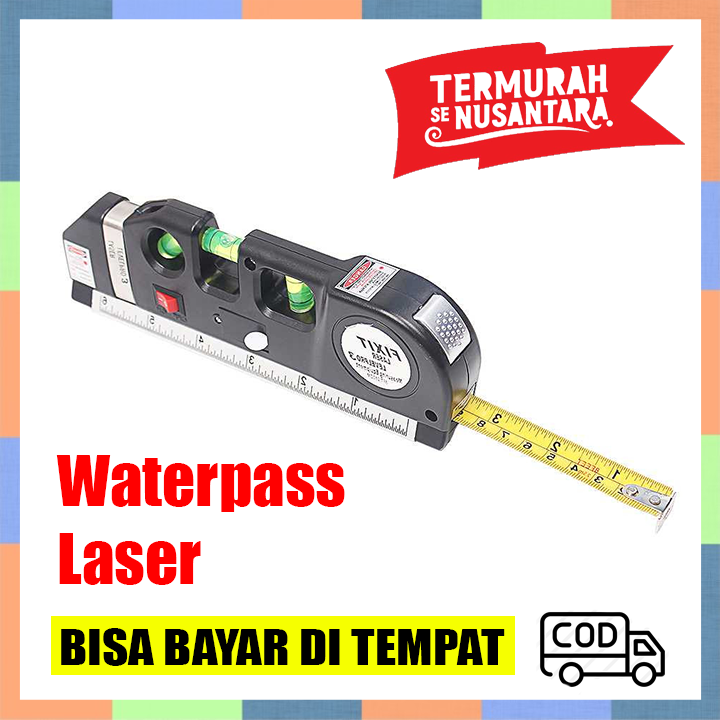 Penggaris Laser Horizontal 250CM + Waterpass - Waterpass Mini Laser ...