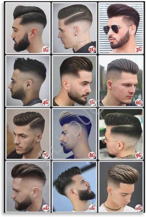 Haircut Posters For Barbershop Haircuts For Men Poster Men‘s Hairstyle ...