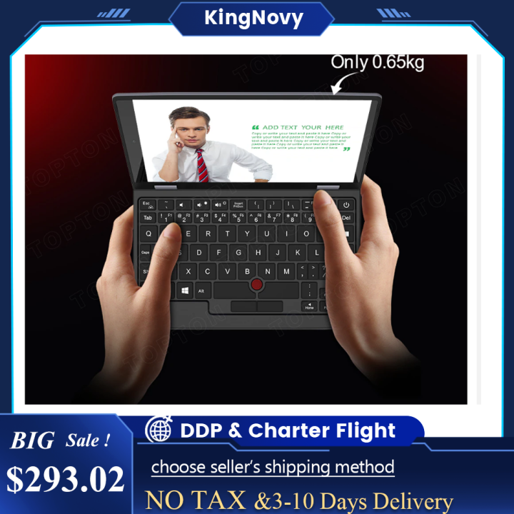 Free shipping 7 Inch Mini Laptop Celeron J4125 J3455 8GB RAM 2TB SSD Touch Screen Ultrabook ...