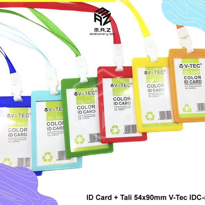 V-tec ID Card + Tali IDC-5490 / ID Card Holder + Lanyard Vtec | Lazada ...