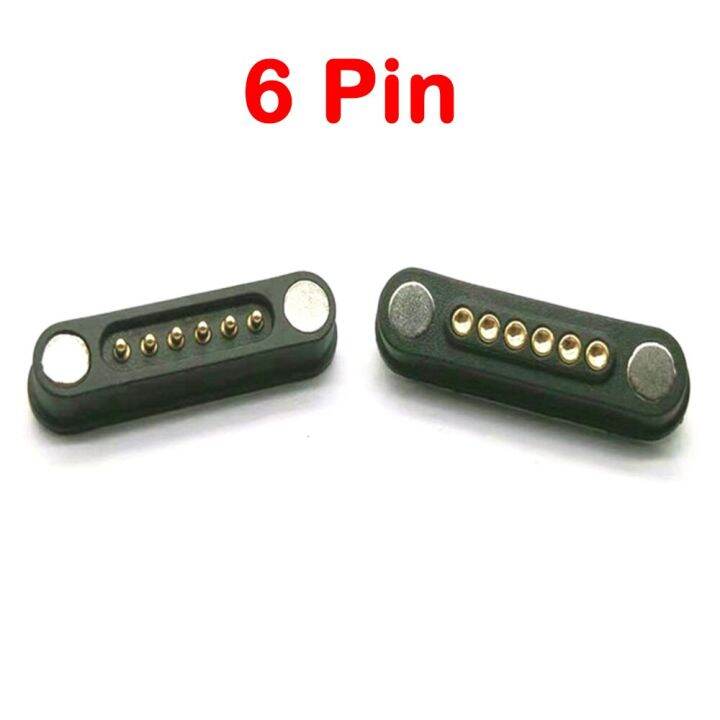 3A Magnetic Pogo Pin Connector 6 Positions Pitch 2.2 MM Spring Loaded ...