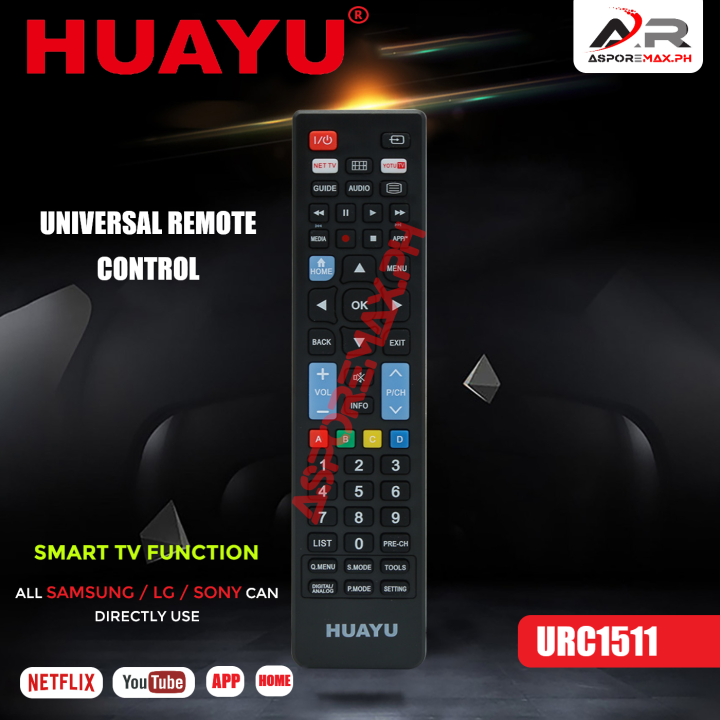 HUAYU URC1511 Universal Smart TV Remote Control | Lazada PH
