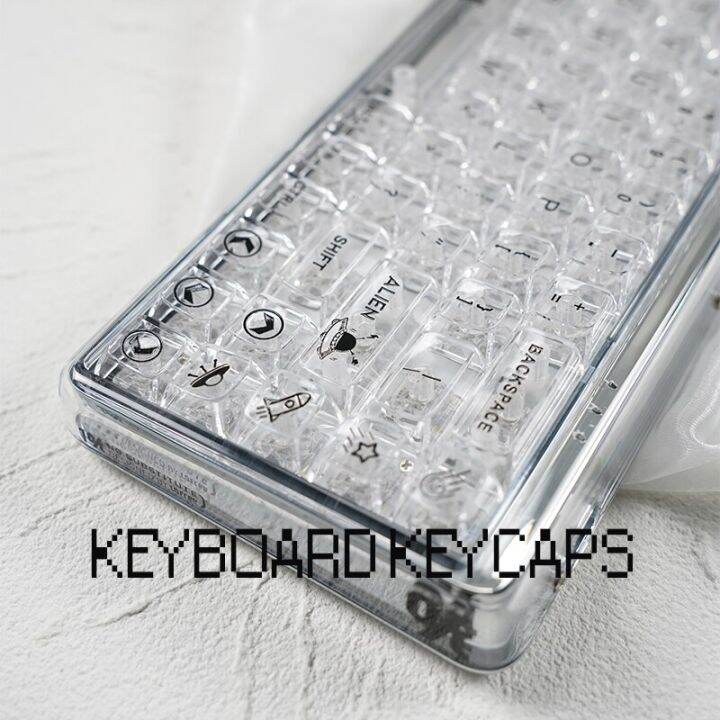 153/132 Keys Space/Cat Theme PC/ABS Keycaps Custom Transparent MDA ...