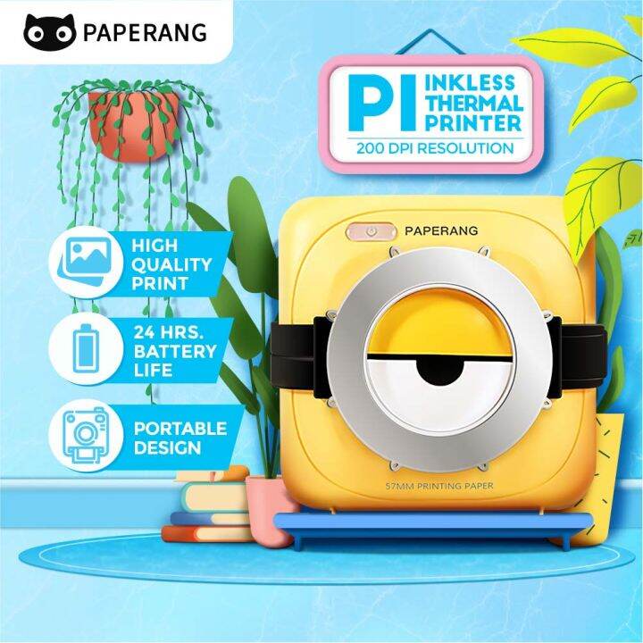 P1 Minion/P2 Minion Portable Thermal Printer with Free Roll of Paper ...