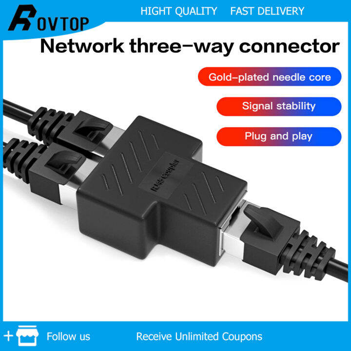 Rovtop RJ45 Network Cable Connector OB-230B LAN Connector Network Tee ...