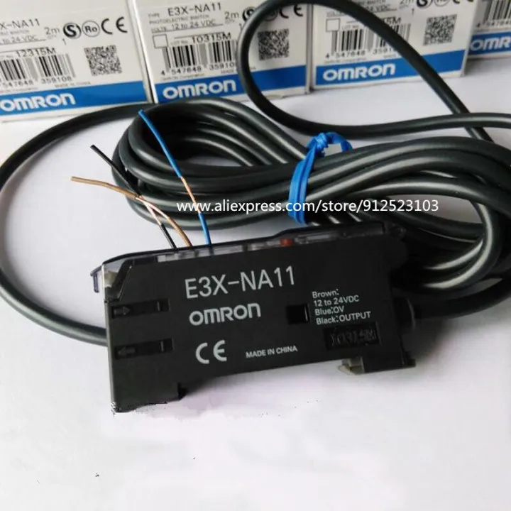 E3x Na11 Npn New Omron Optical Fiber Amplifier Sensor Photoelectric