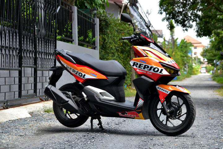 สติ๊กเกอร์แต่งลายรถ Honda Click 160 2023 ลาย Repsol | Lazada.co.th
