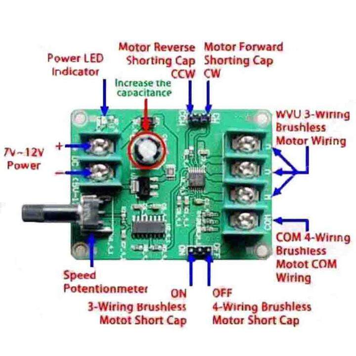 5V-12V DC Brushless Motor Driver Board Controller for Hard drive motor ...