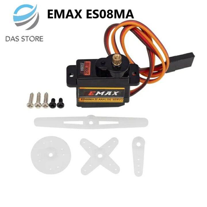 Motor Servo Metal EMAX ES08MA II Analog / Micro Mini Gear ES08MAII ...