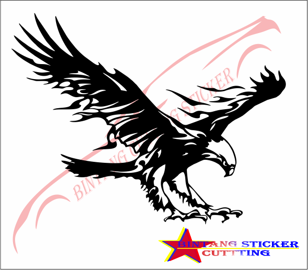 CUTTING STICKER ELANG STIKER GAMBAR BURUNG ELANG DI KAP MOBIL STIKER ...