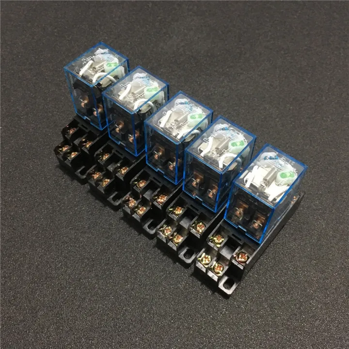 5 Sets Ly2nj 12vdc 24vdc 110vac 220vac Coil Power Relay Mini Relay 8 Pins Dpdt 10a Ly2n-J Hh62p ...
