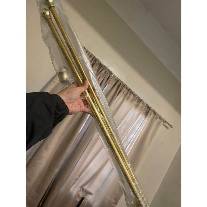 【Spot in Manila】Extendable Curtain Rod (2 Sizes) Gold 70-200cm easy ...
