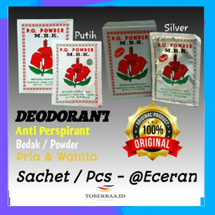 MBK POWDER BEDAK DEODORANT PUTIH & SUPER SILVER SACHET / ECERAN ...