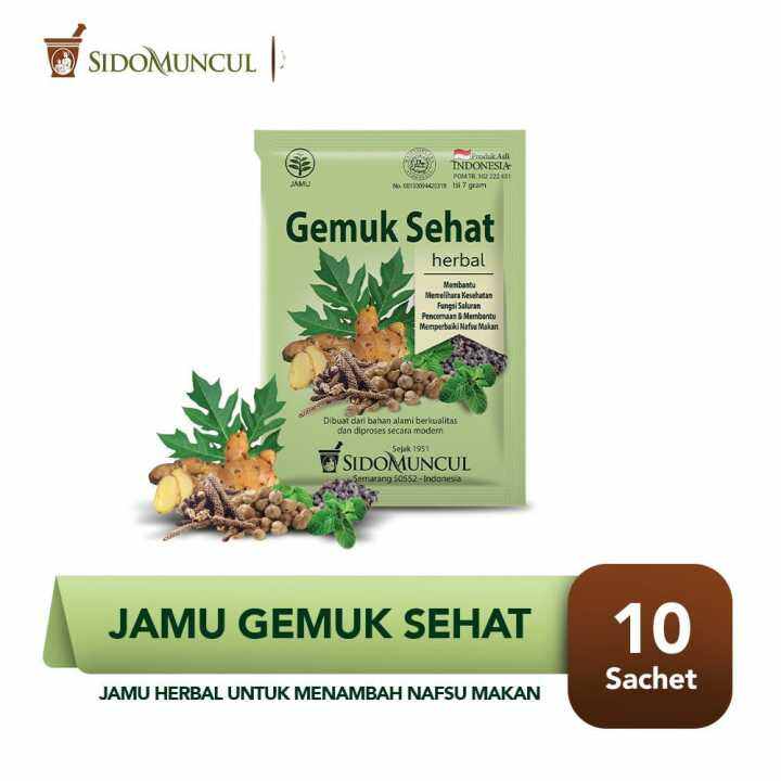 Sido Muncul Jamu Gemuk Sehat 10's - Herbal Menambah Nafsu Makan ...