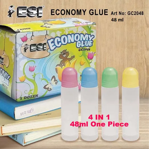 (4pcs) 48ml ESI Economy Liquid Glue GC2048, Clear Stationary Glue ...