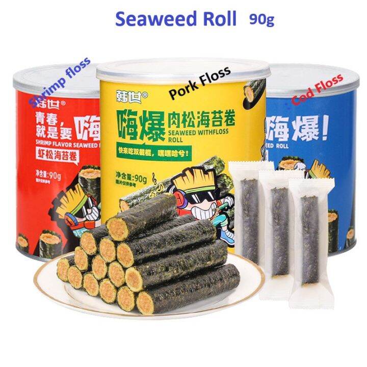 Seaweed Roll Pork Floss/Shrimp Floss/Cod Floss Delicious Snacks Ready ...