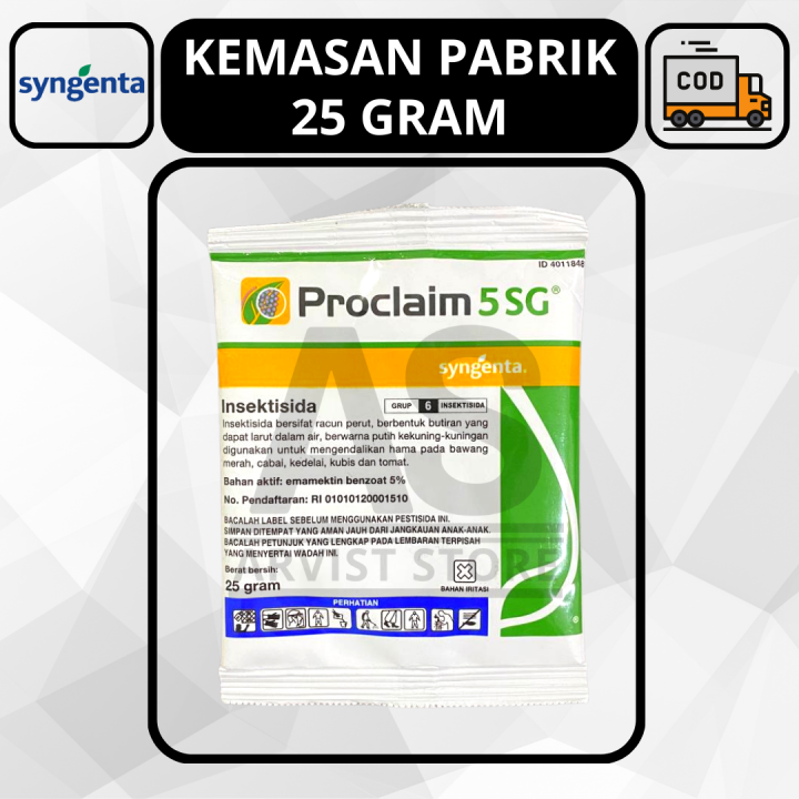 Insektisida PROCLAIM 5 SG 25 Gram Bahan Aktif Emamektin Benzoat 5% ...
