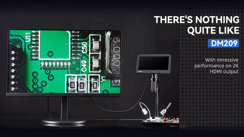 TOMLOV กล้องจุลทรรศน์ดิจิตอล2K HDMI กล้องจุลทรรศน์เหรียญ1200x DM209 ...
