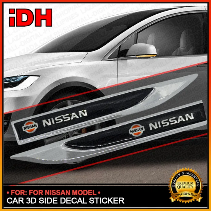 2pcs NISSAN Car Stickers Logo Side Emblem Badge Decals for NISSAN Model ...