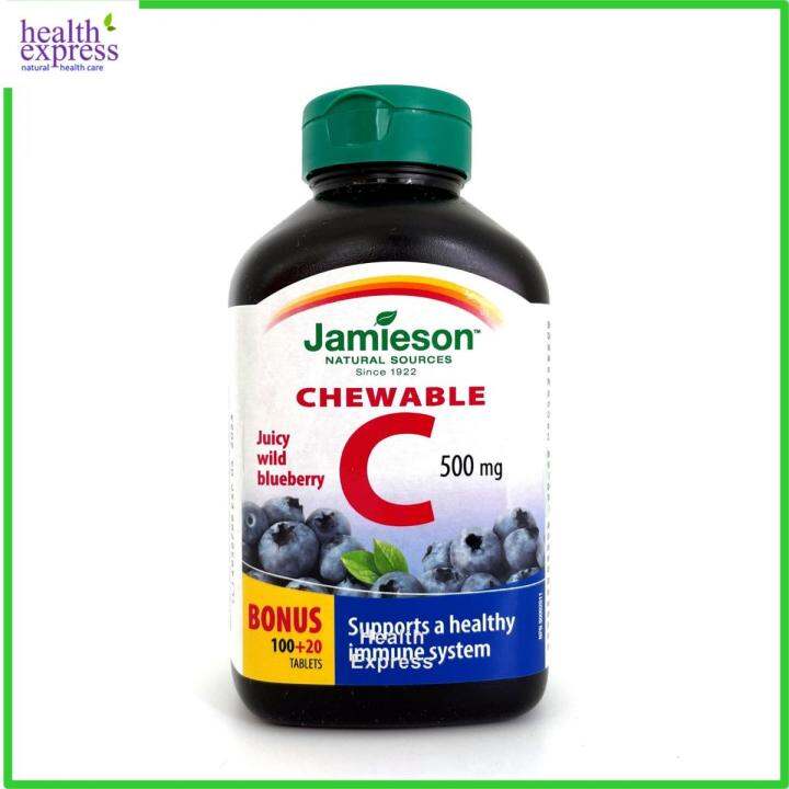 Jamieson - Chewable Vitamin C Blueberry (500 mg) 120 tablets | Lazada PH