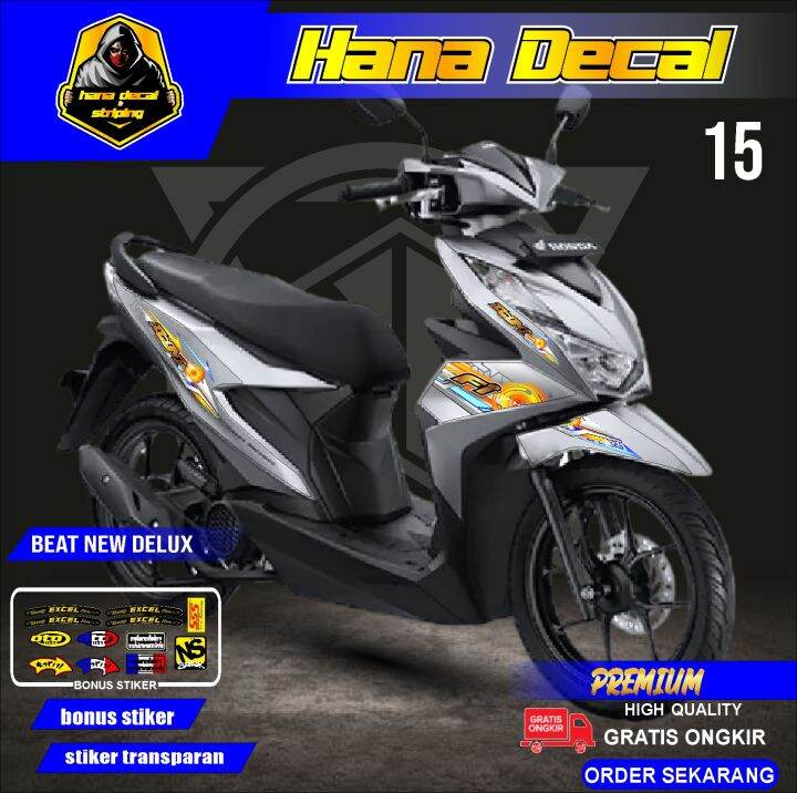 STICKER STRIPPING HONDA BEAT DELUX BAHAN [TRANSPARAN, HOLOGRAM, VINYL ...