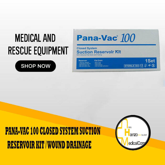 PANA-VAC 100 CLOSED SYSTEM SUCTION RESERVOIR KIT / WOUND DRAINAGE ...