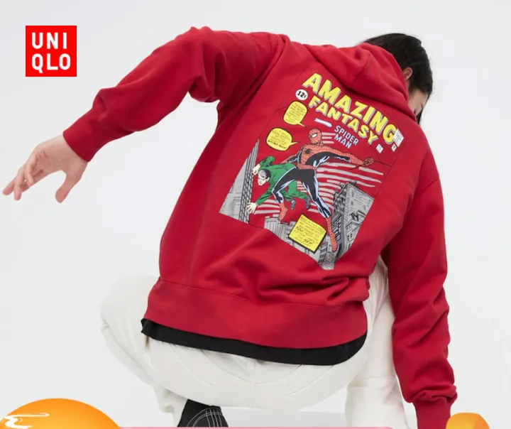 Uniqlo เสื้อสเวตเตอร์ MARVEL สำหรับผู้ชาย/ผู้หญิง (UT) (กีฬาแขนยาวและ ...
