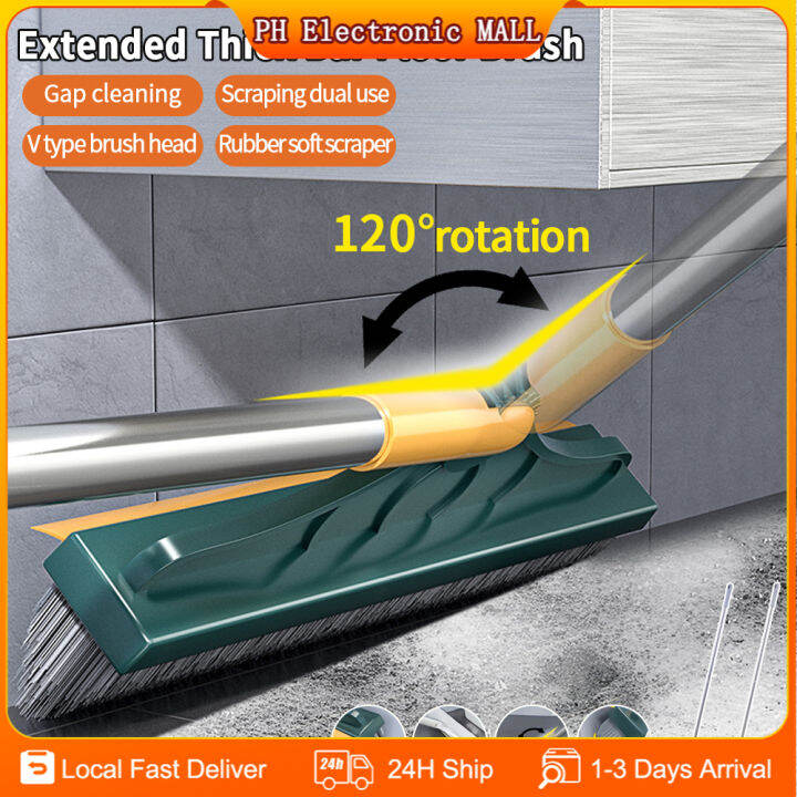 【COD 】 3 in 1 Scratch/Scrub/Sweep Rotating Floor Cleaning Brush with ...