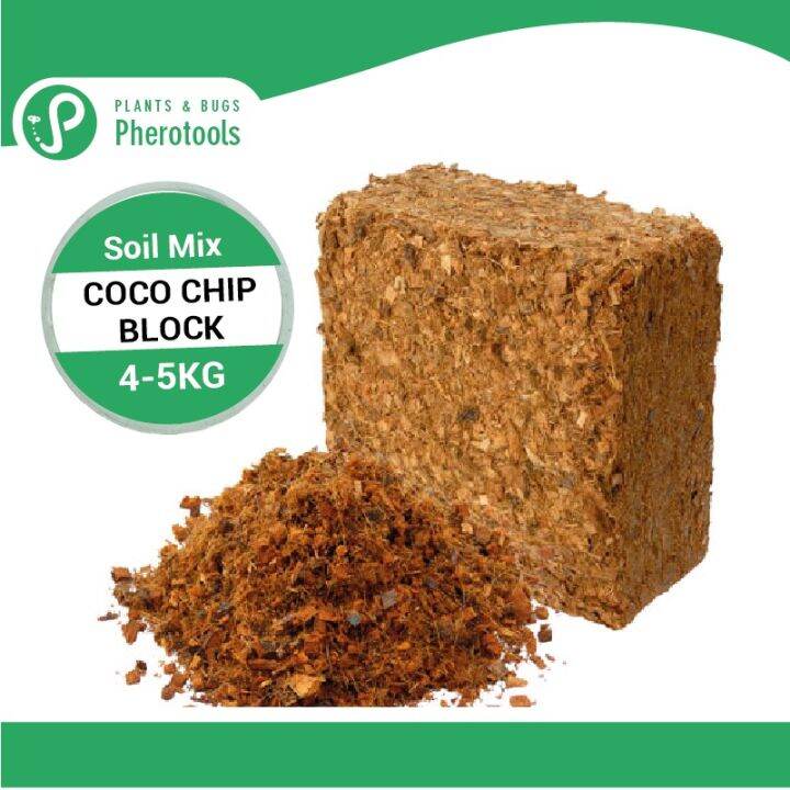Pherotools Coco Husk Chip (~5KG) Compressed Block (Sabut Kelapa Cincang ...