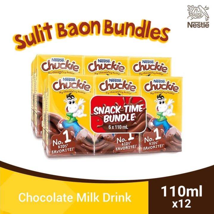 食品 NESTLÉ CHUCKIE Chocolate Flavoured Milk 110ml - Pack of 12 | Lazada PH