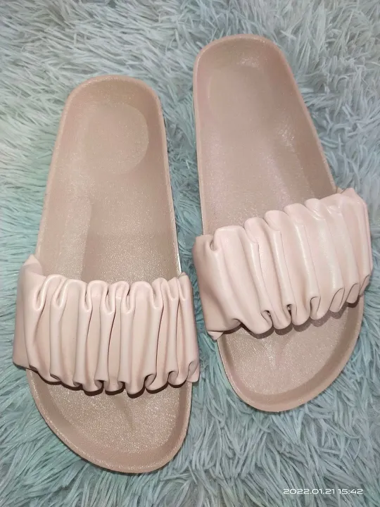 Bea one strap Crumpled Birken Slides | Lazada PH