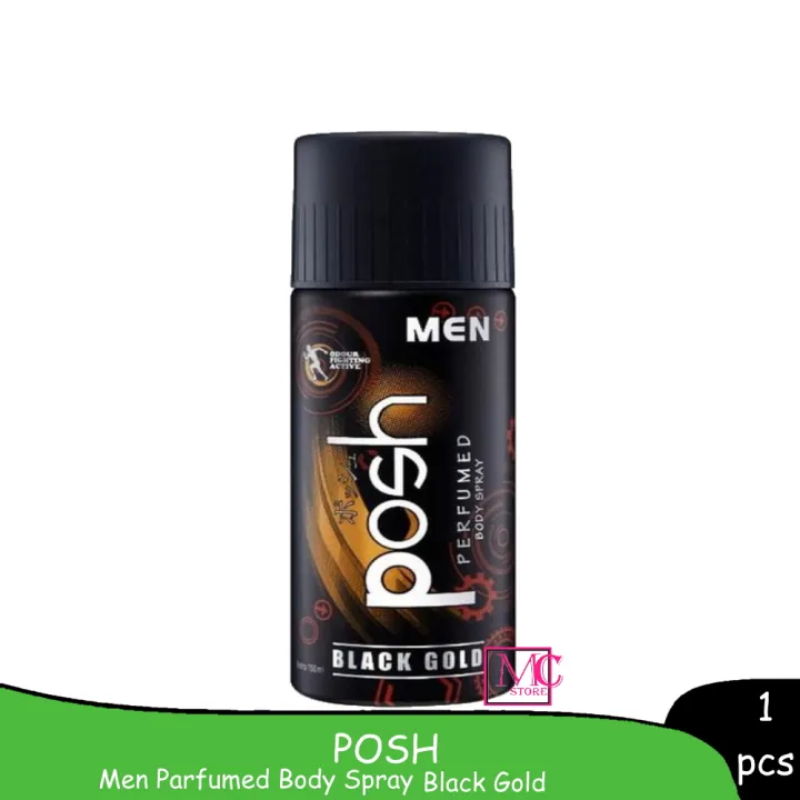 POSH Spray Cologne Men Black Gold Botol 150ML | Lazada Indonesia