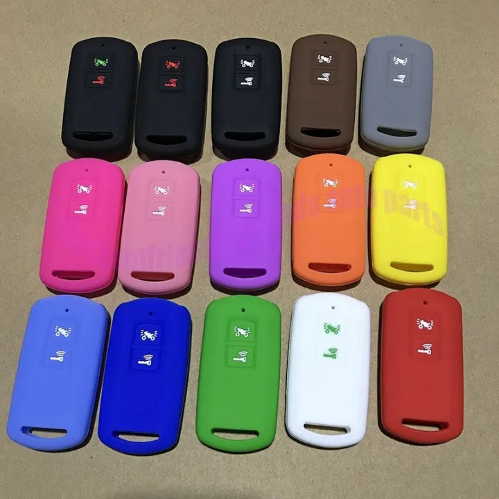Two 2 button silicone rubber key fob cover case cap shell motor for ...