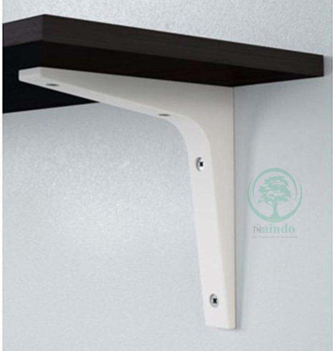 Naindo Bracket Siku Besi Tebal Sepasang warna putih 17x17 cm | Lazada ...