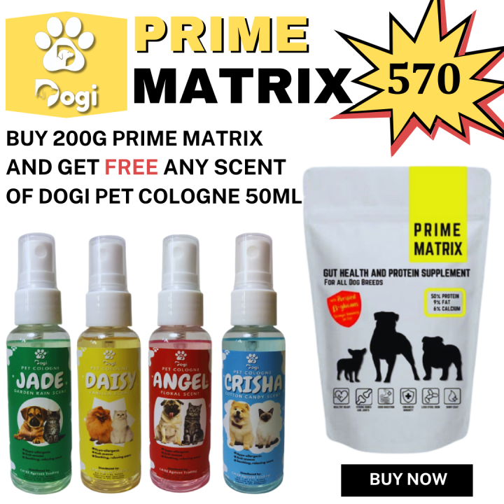[APS] BUY PRIME MATRIX 200G AND GET FREE ANY SCENT OF DOGI PET COLOGNE ...