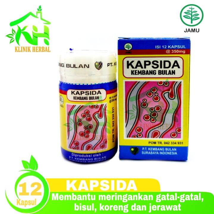 Kapsida Kembang Bulan Kapsul - obat jerawat,koreng,bisul,gatal | Lazada ...