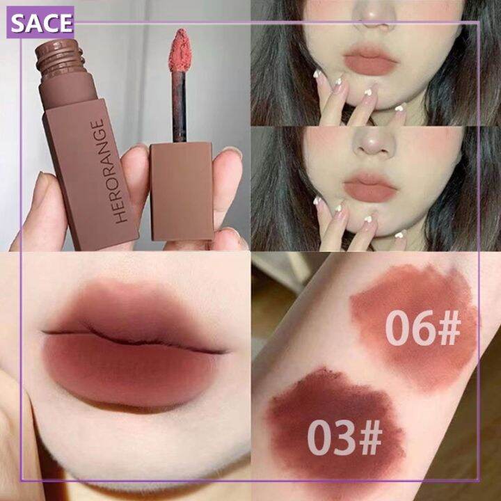 HERORANGE Matte Moisturizing Smooth Water Proof Lasting Lip Gloss ...
